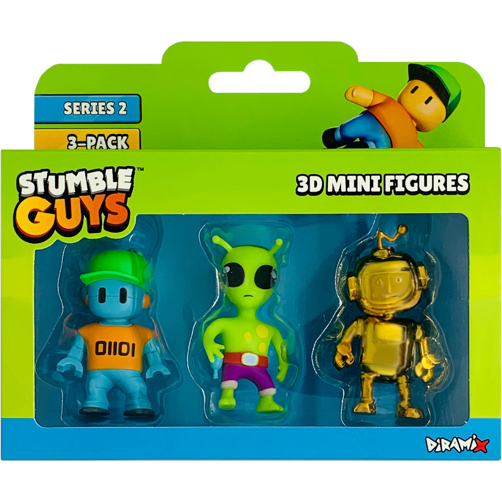 Stumble Guys Zestaw Figurek 3-Pak Robot Guy Green Alien Golden Robo ...