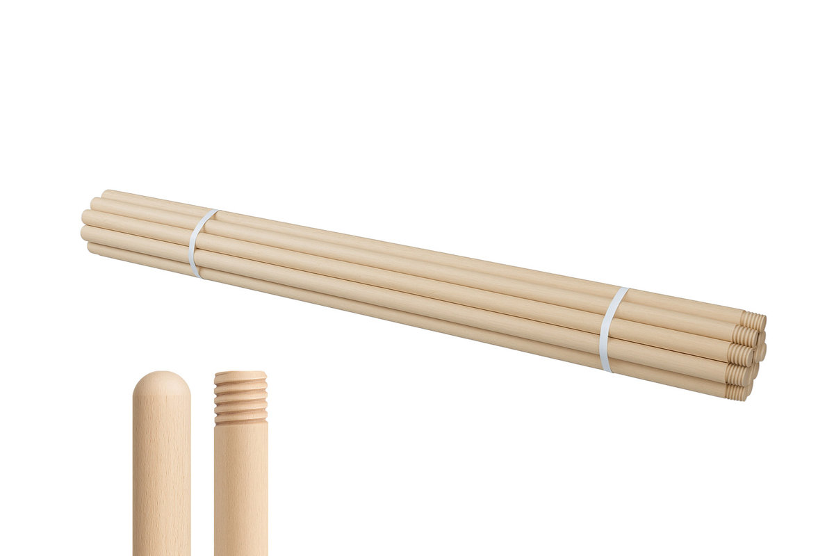 STYL TRZONEK TRZON kij do miotły mopa z GWINTEM 22mm 120cm 25 sztuk FSC ...