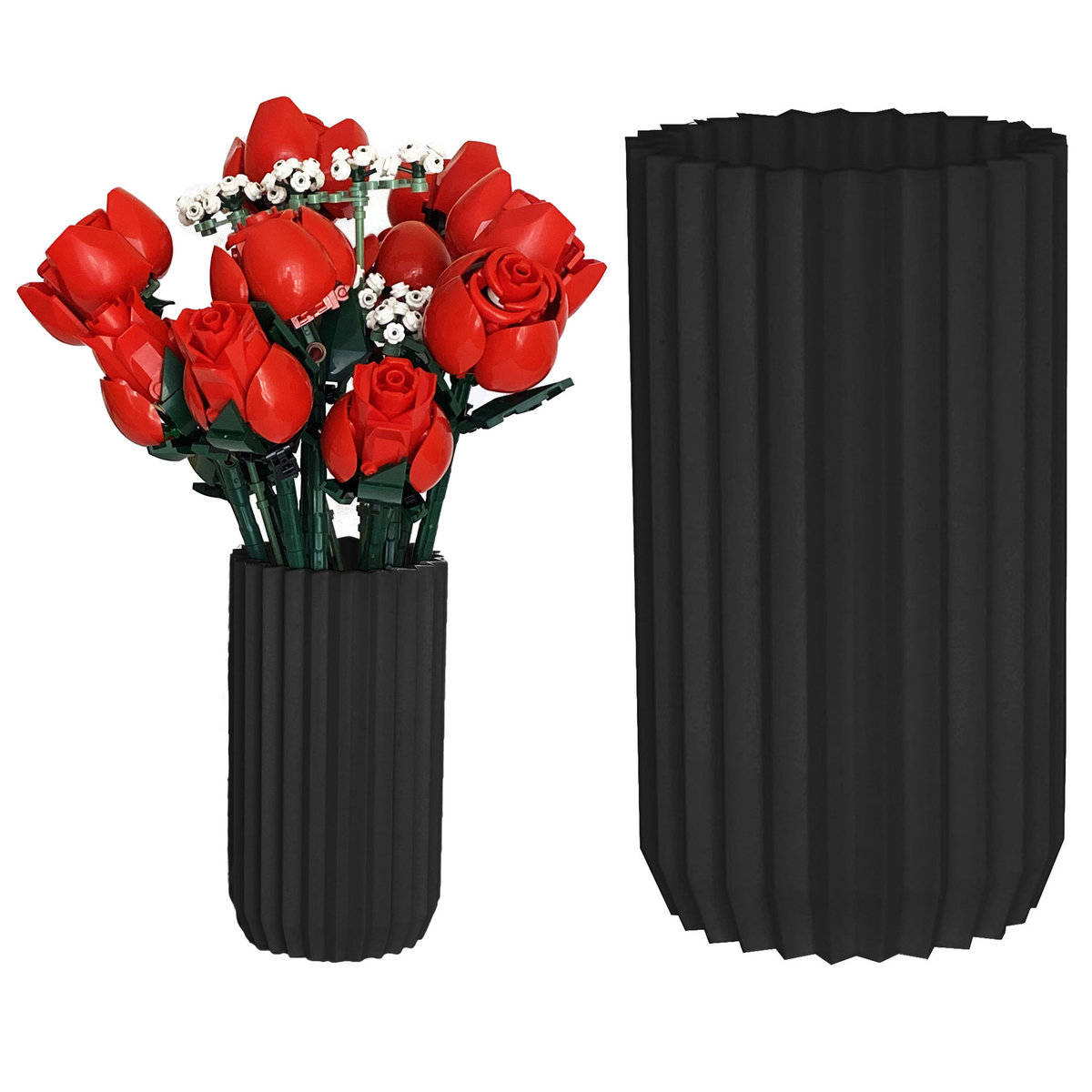 Stylowy czarny wazon flakon na kwiaty ICONS 10328 - Bukiet Róż - Inna ...