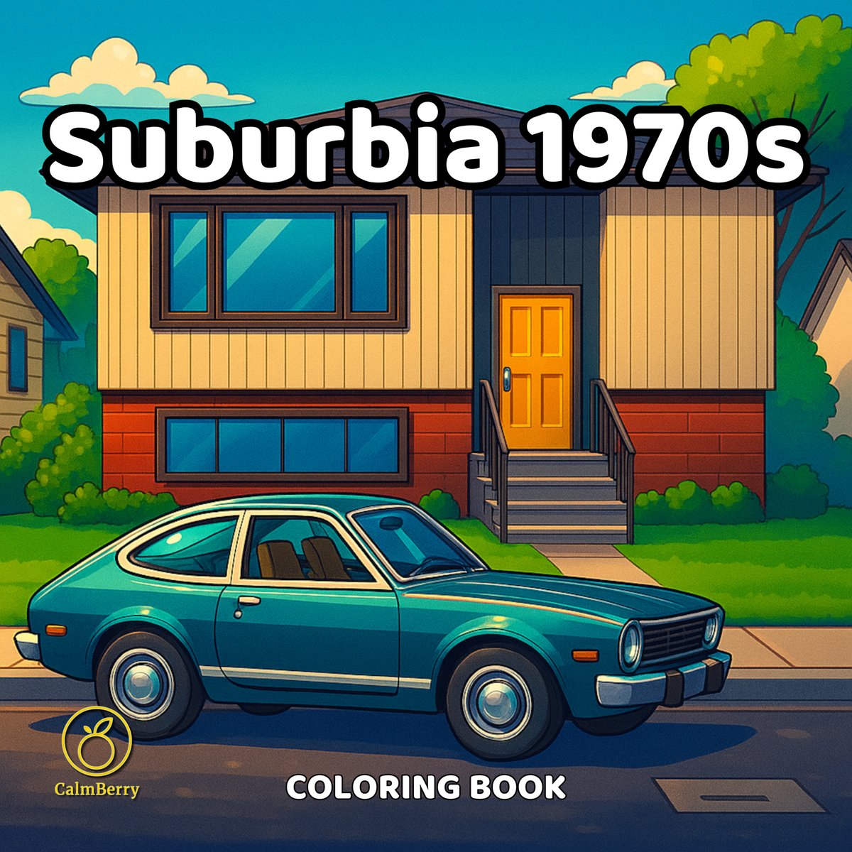 Suburbia 1970s. Coloring Book - CalmBerry | Książka w Empik