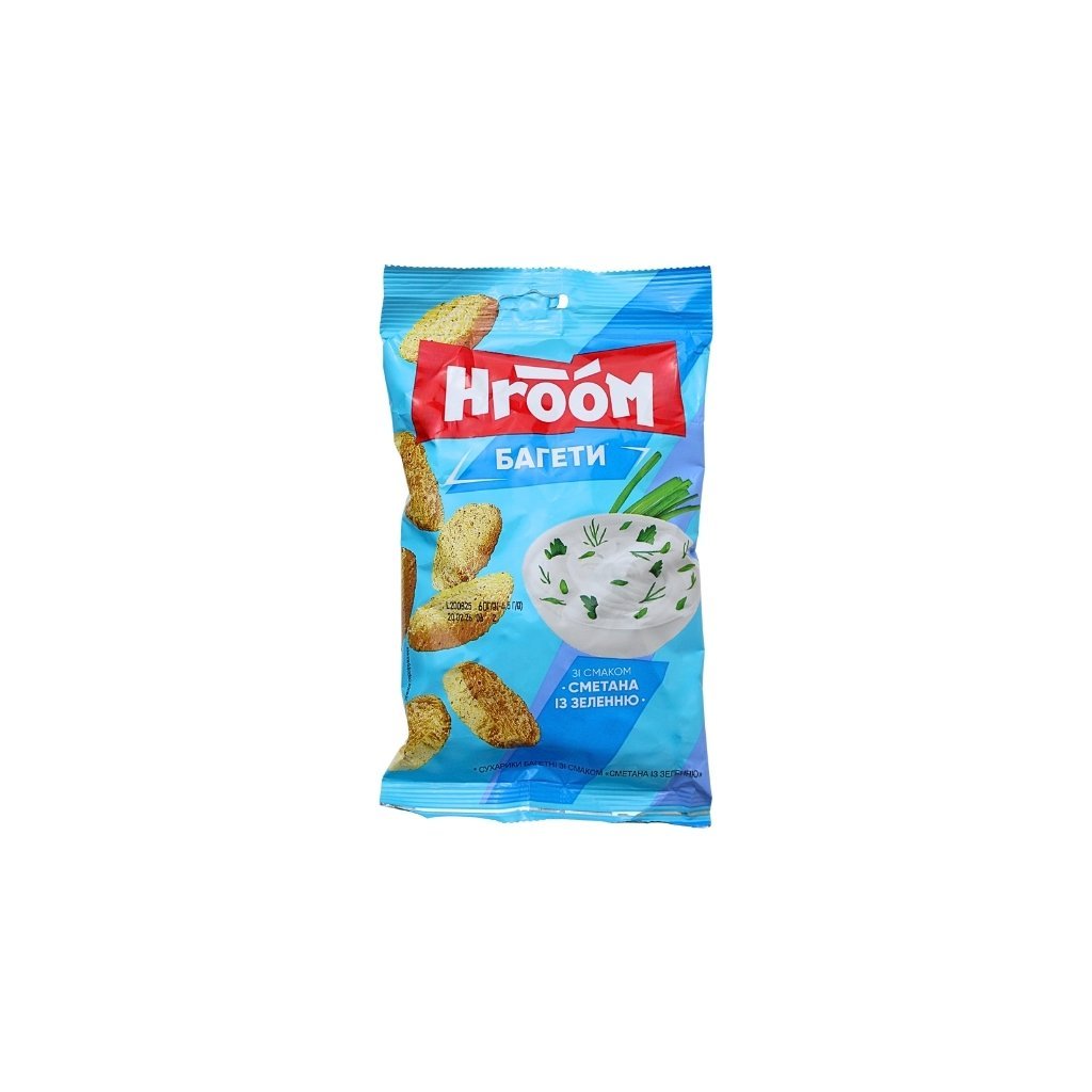 Sucharki bagietkowe o smaku Śmietana z ziołami "TM Hroom" 60g - Inna ...
