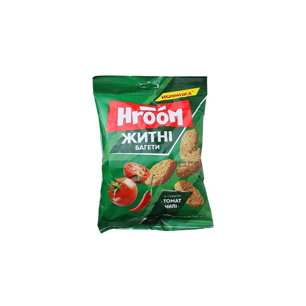 Sucharki bagietkowe żytnie o smaku Pomidor chili "TM Hroom" 90g - Inna ...