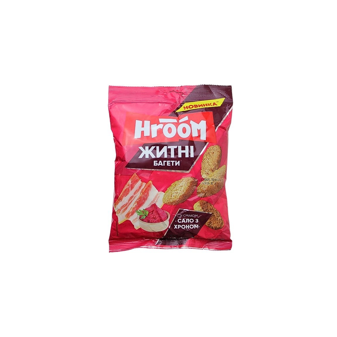Sucharki bagietkowe żytnie o smaku Słonina z chrzanem "TM Hroom" 90g ...