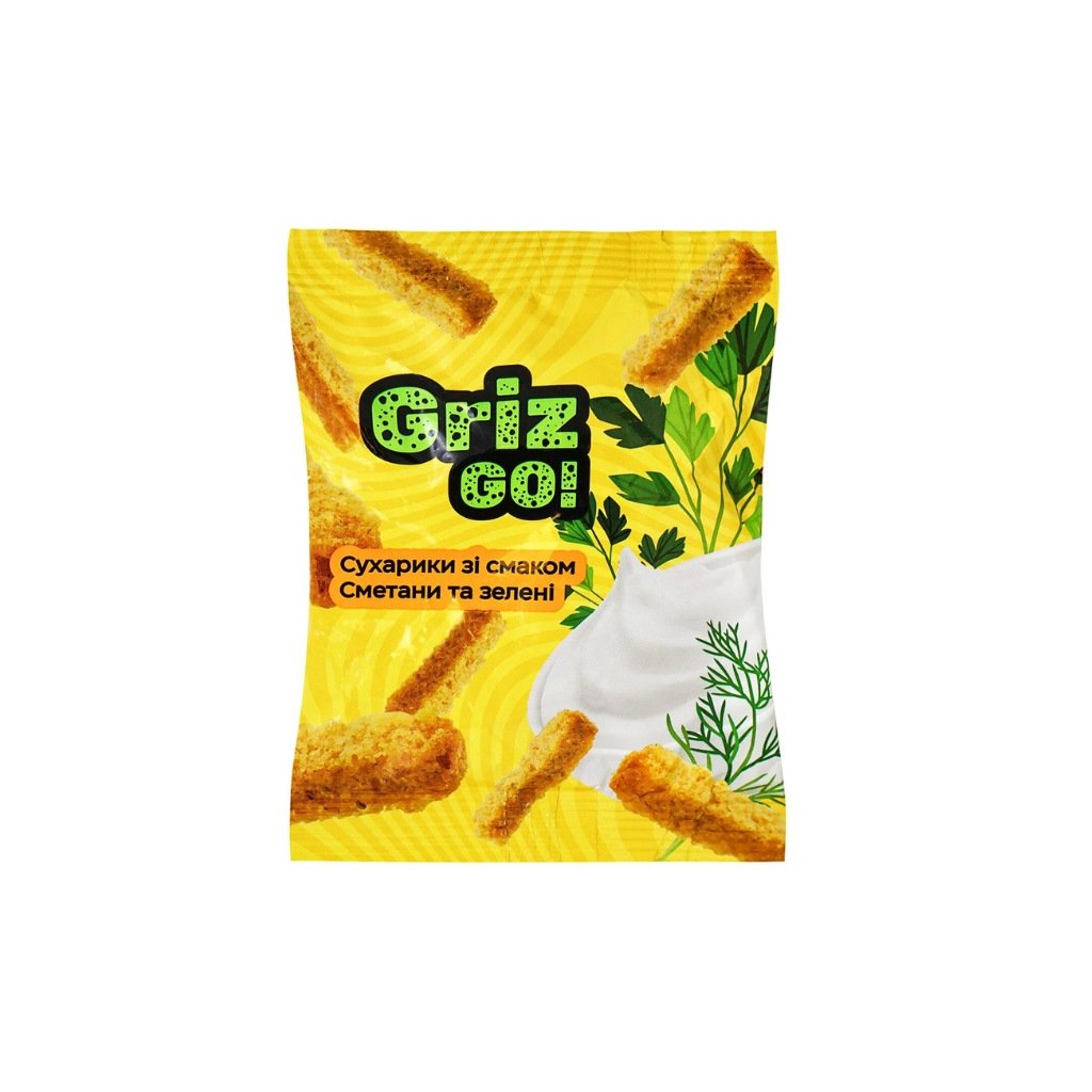 Sucharki pszenno-żytnie o smaku śmietana i zieleń 70g. "GrizGO" - Inna ...