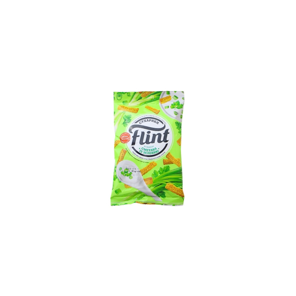 Sucharki pszenno-żytnie o smaku śmietany i cybuli "Flint" 60g - Inna ...