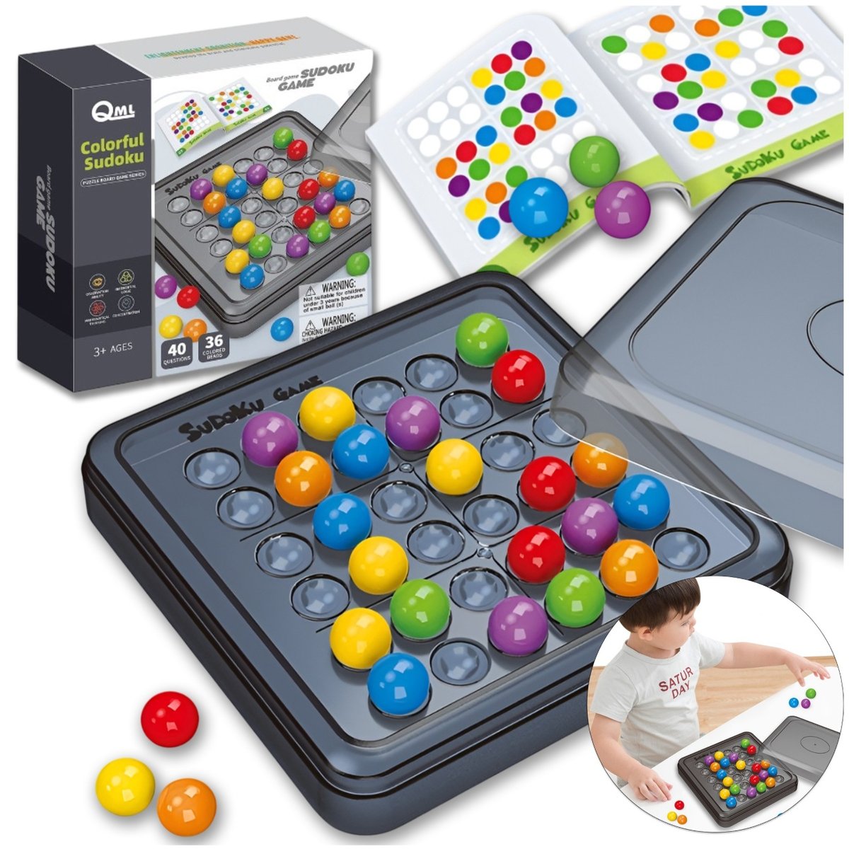 SUDOKU Gra Logiczna dla Dzieci Łamigłówka Klasyczna Edukacyjna Umysłowa ...