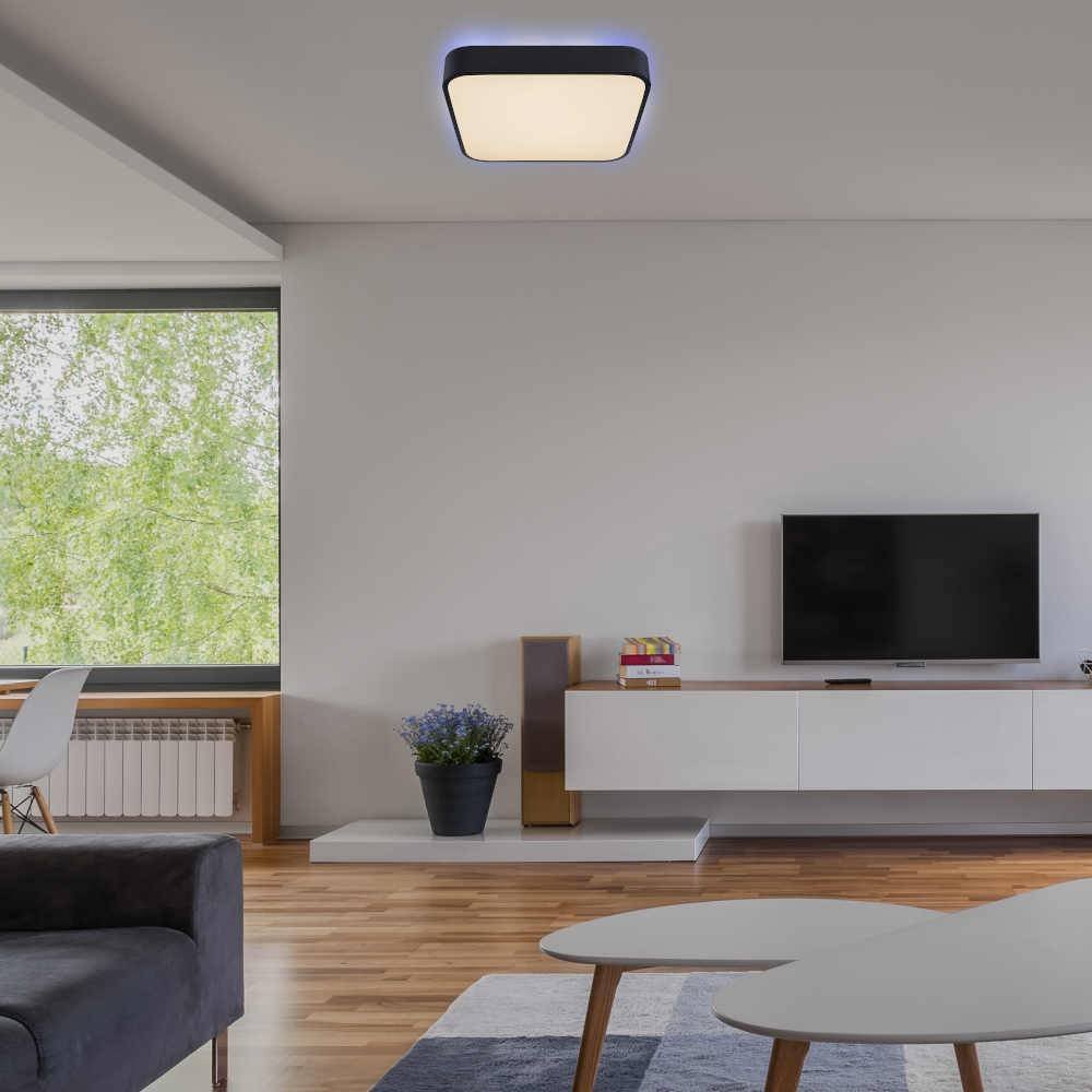 Sufitowa LAMPA nowoczesna LEANARA 41755-24B Globo metalowy plafon LED ...