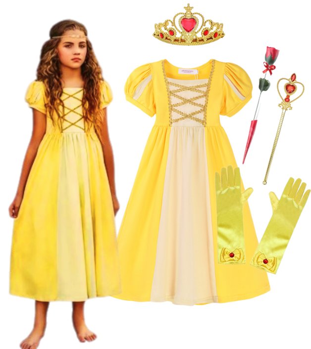 Sukienka Przebranie Bella Na Lato Midi 110/116 (120) Zestaw - Hopki | Sklep EMPIK.COM