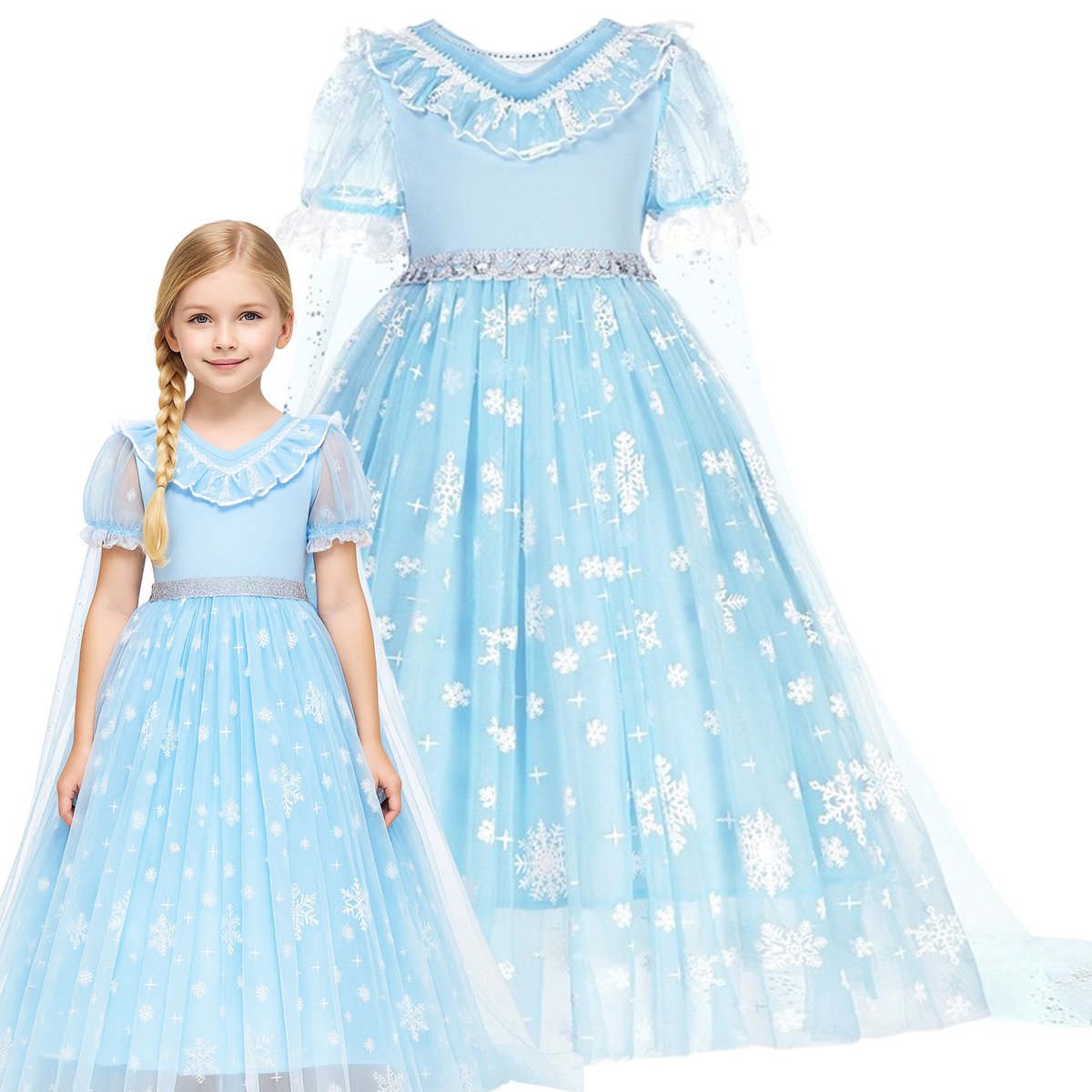Sukienka Strój Elsa Elza Balowa Kraina Lodu Na Bal Karnawał 98 104 Cm Śnieżki - Hopki ...