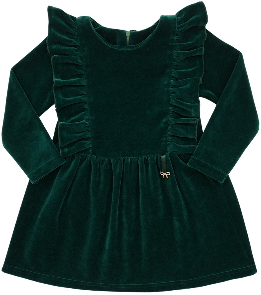 Sukienka świąteczna WELUROWA z falbankami Revaj BUTELKOWA 110 - Revaj ...