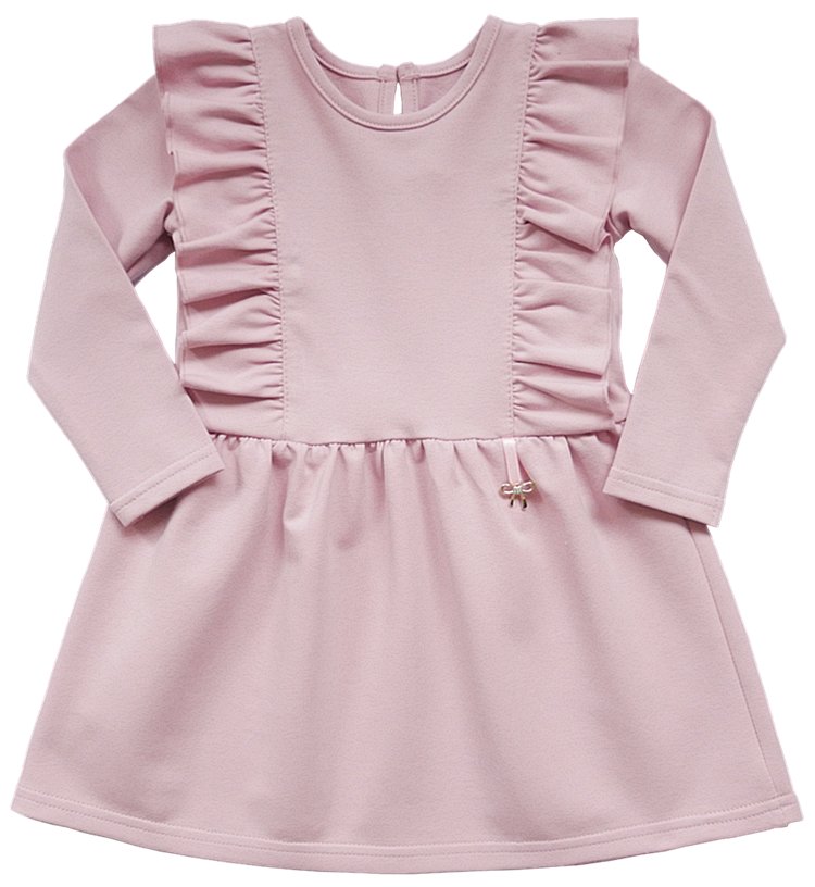 Sukienka świąteczna z falbankami Revaj PUDROWY RÓŻ 134 - Revaj | Sklep ...