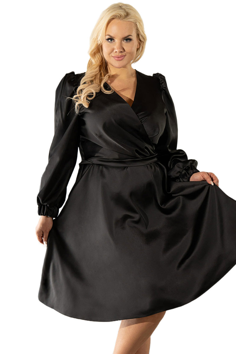 Sukienka Tersa Rozkloszowana Czarna 56 Plus Size - KARKO | Moda Sklep ...