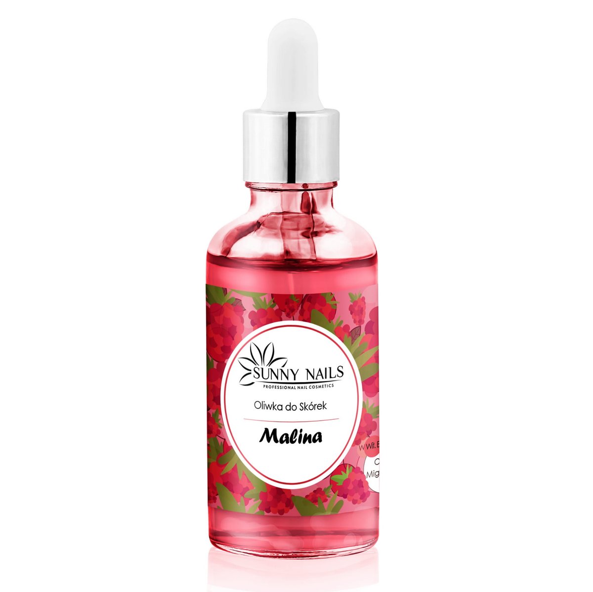 Sunny Nails, Oliwka do skórek i paznokci, Malina, 50ml | Sklep EMPIK.COM