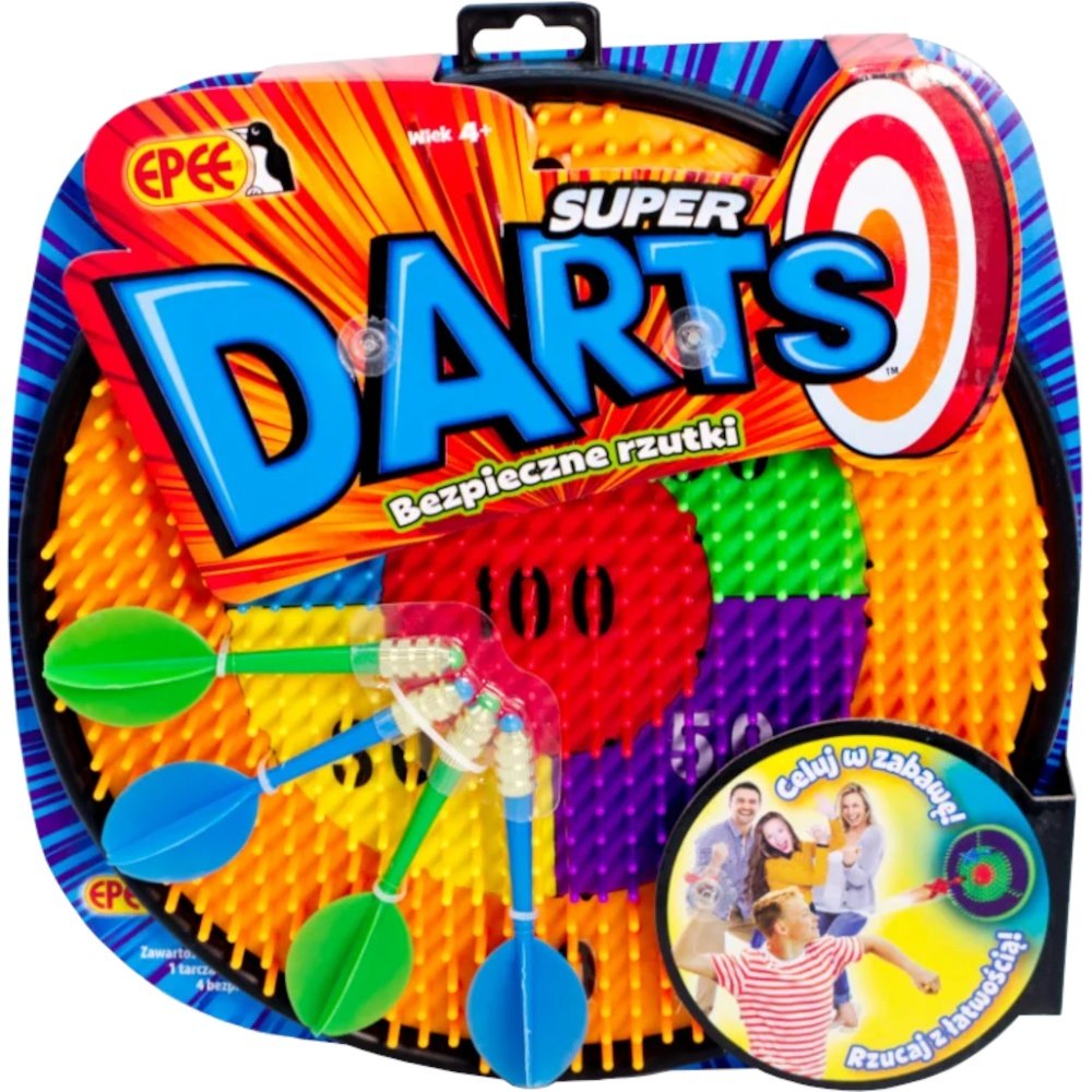 SUPER DARTS BEZPIECZNE RZUTKI LOTKI TARCZA ZESTAW DO GRY DLA DZIECI ...
