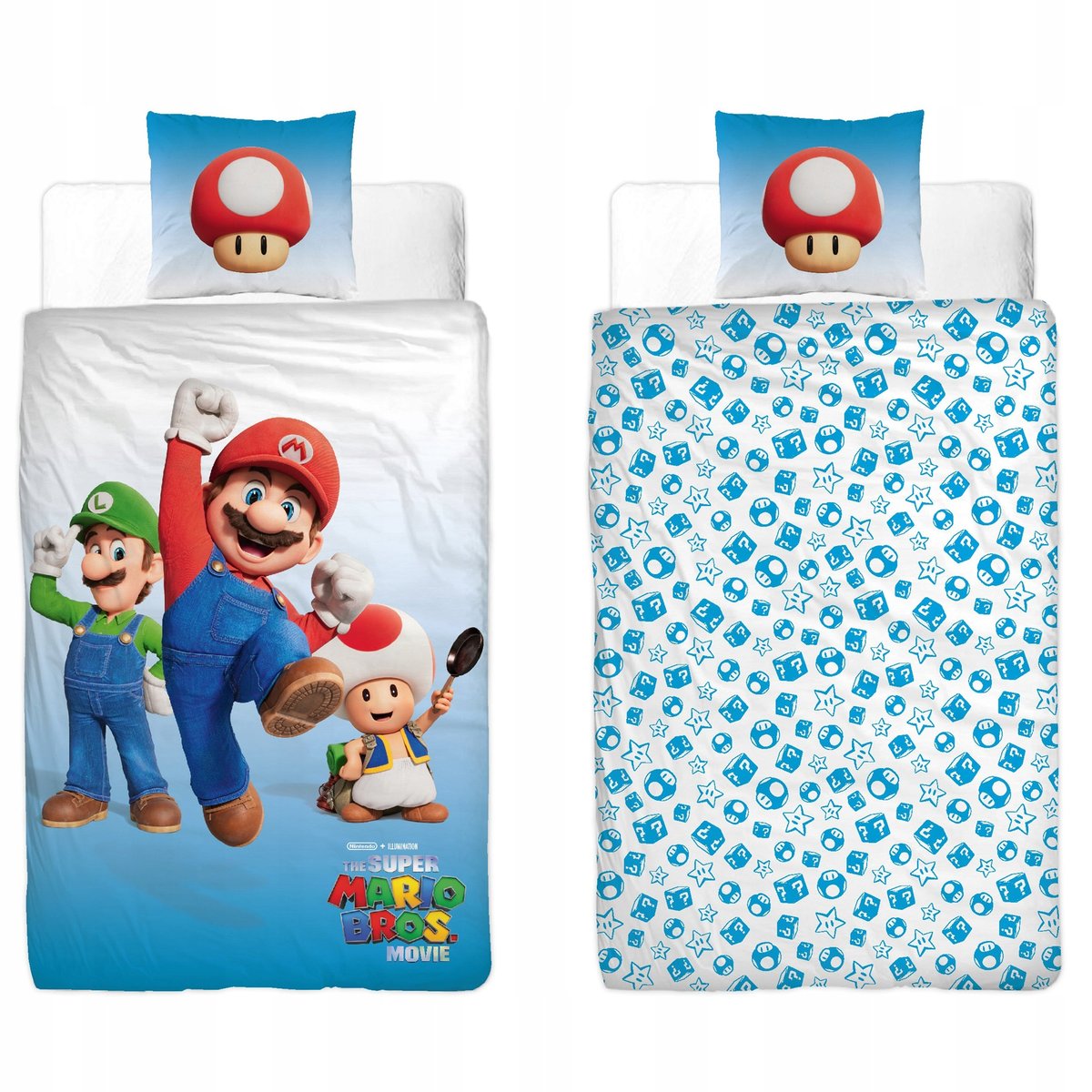 Super Mario Bros Pościel Movie Luigi Toad Super Dla Fana Na Prezent ...