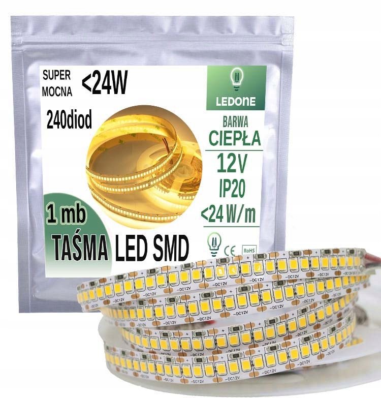 SUPER MOCNA Taśma LED PREMIUM 2835 IP20 1200d 1mb - LED-ONE | Sklep ...