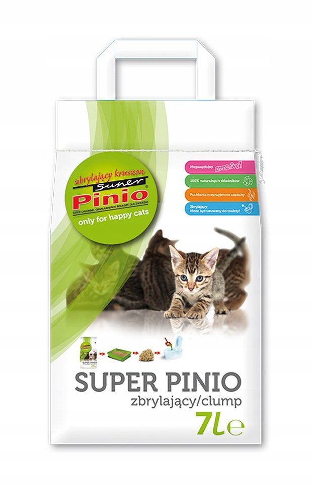 Super Pinio Zbrylający Kruszon 7L Eko Żwirek Dla Kota Naturalny ...