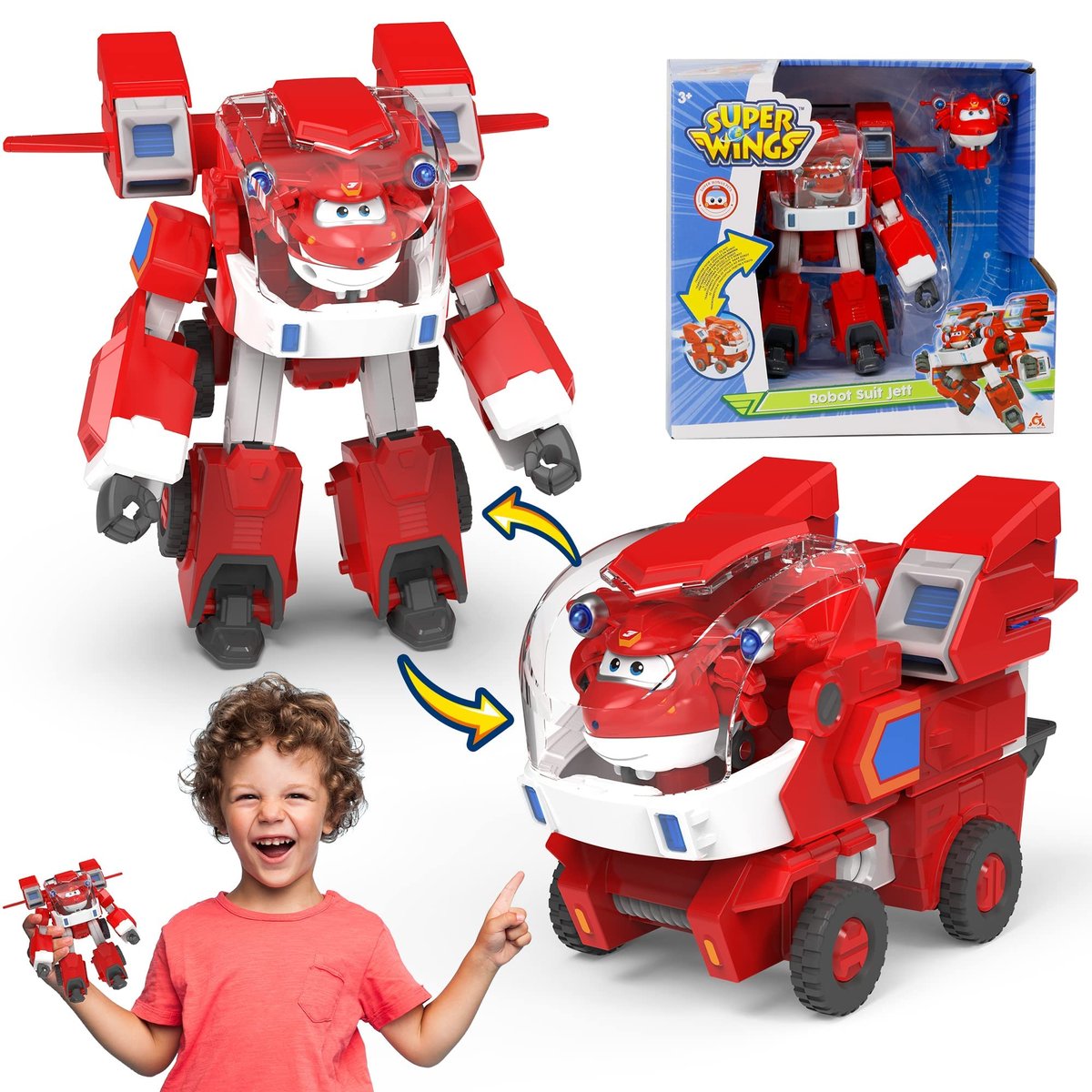 Super Wings Robot Toys - Jett Transformers Toy Cars Toy Trucks Avec ...