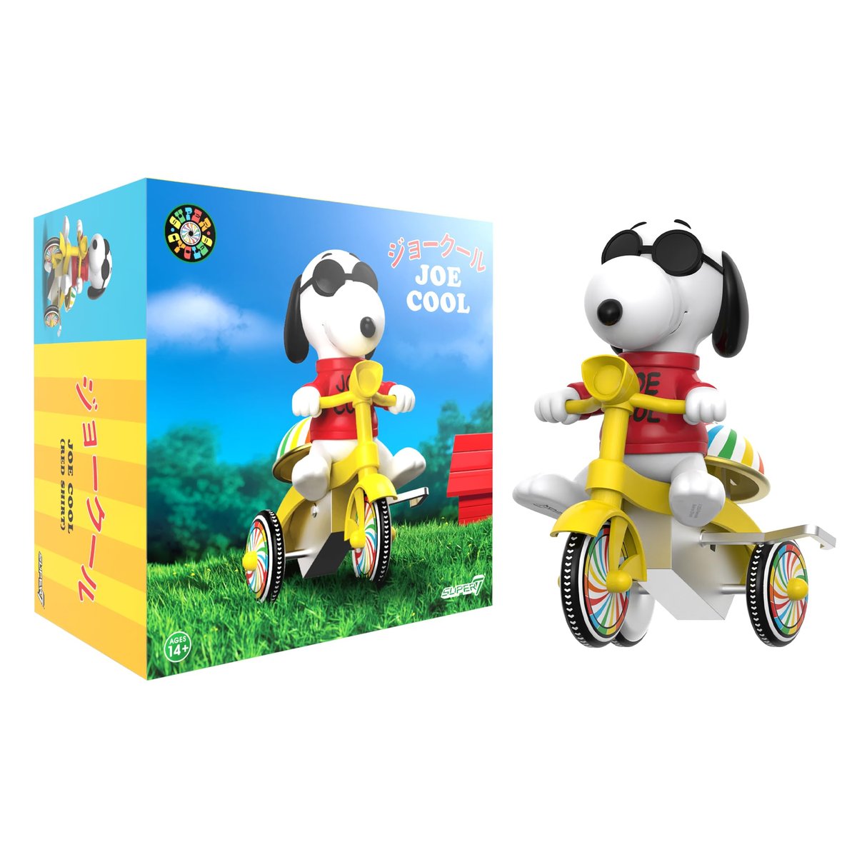 Super7 Peanuts Super Cycles - figurka akcji Joe Cool (czerwony z żółtym ...