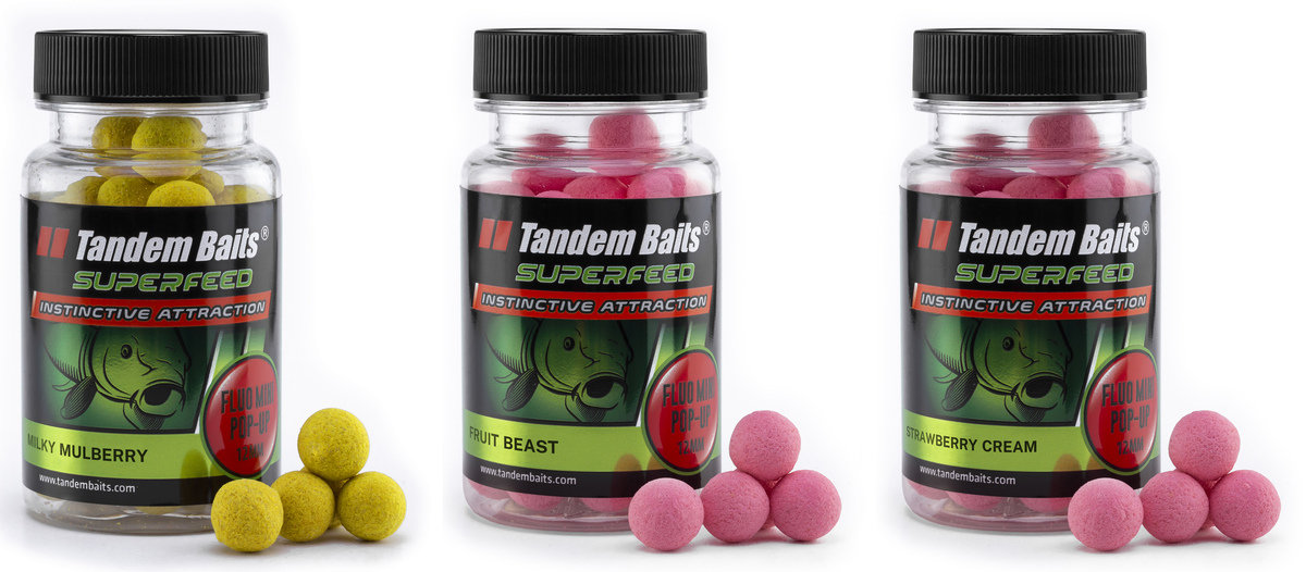 SuperFeed Fluo Mini Pop-Up 12mm/30g Flavor Mix Fruit 3 pcs - Tandem ...