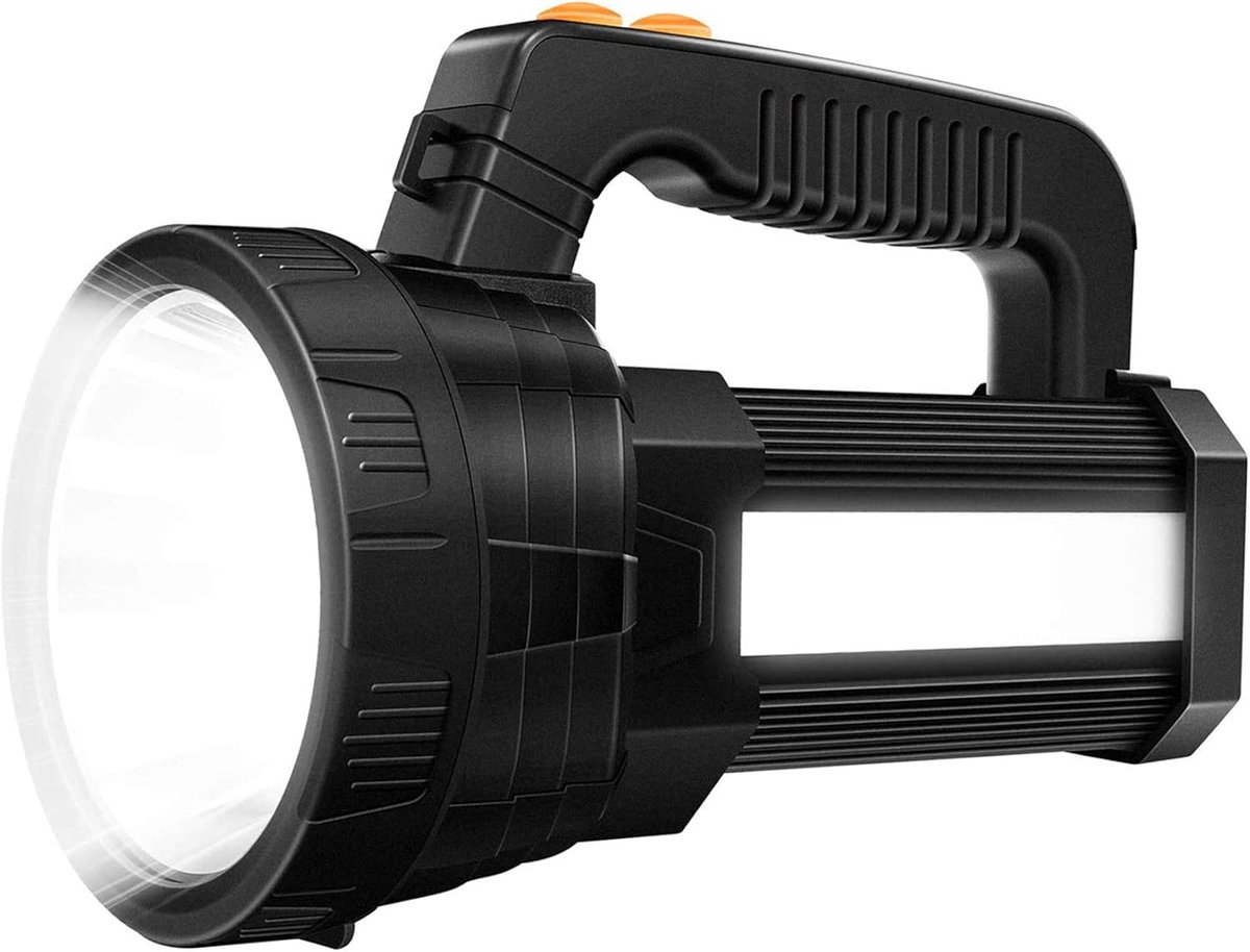 Superjasna latarka LED z akumulatorem, 6000 lumenów, 10000 mAh, latarka ...