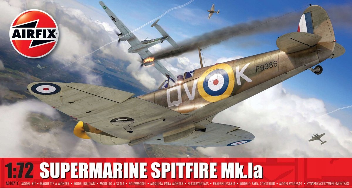 Supermarine Spitfire Mk.Ia - Battle of Britain (1940), Airfix 01071C ...