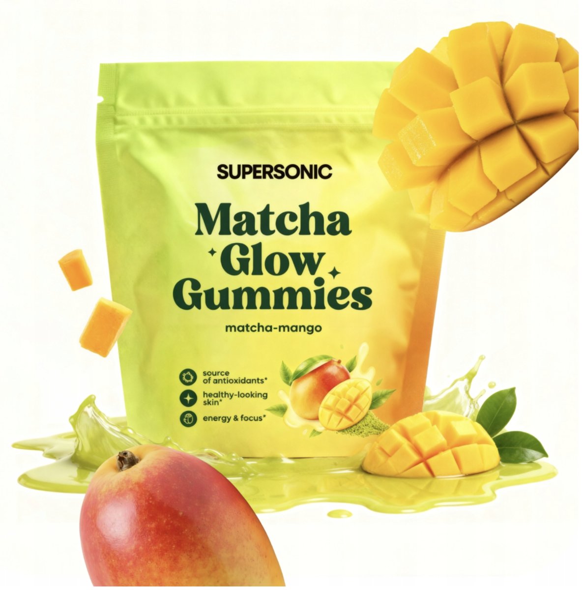 SUPERSONIC Matcha Glow Gummies: Mango-matcha - Inna marka | Sklep EMPIK.COM