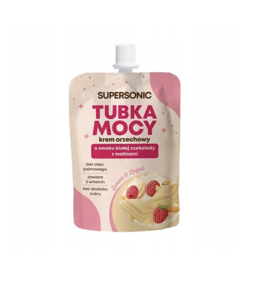 SUPERSONIC Orzechowa Tubka Mocy: Biała czekolada z malinami - Inna ...