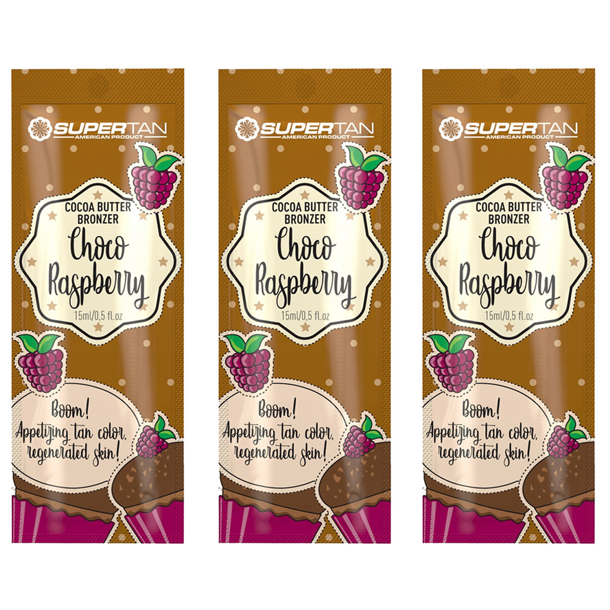 Supertan Choco Raspberry Balsam przyspieszający Do Opalania Czeko 3x15ml | Sklep EMPIK.COM
