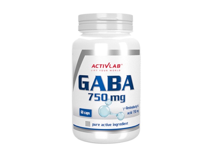 Suplement diety, ActivLab, Witaminy i minerały, GABA 750mg, 60 kaps ...