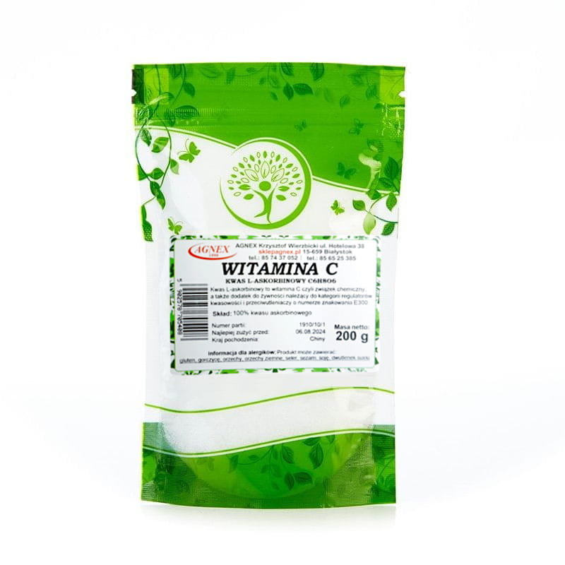 Suplement diety, Agnex, Witamina C (Kwas L-Askorbinowy), 200g | Sklep ...