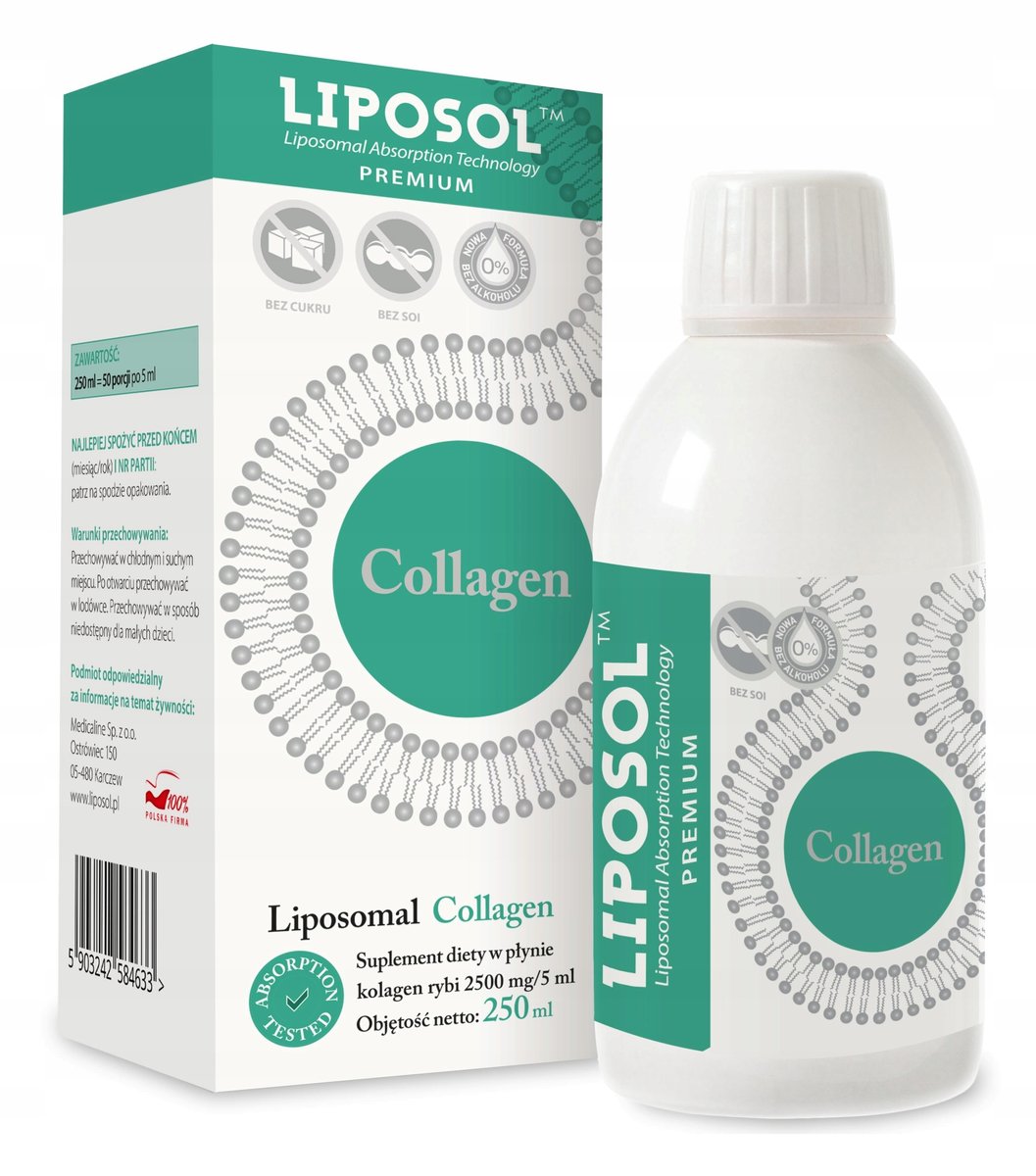 Suplement Diety, Aliness Kolagen Rybi Liposomalny 250ml Liposol ...