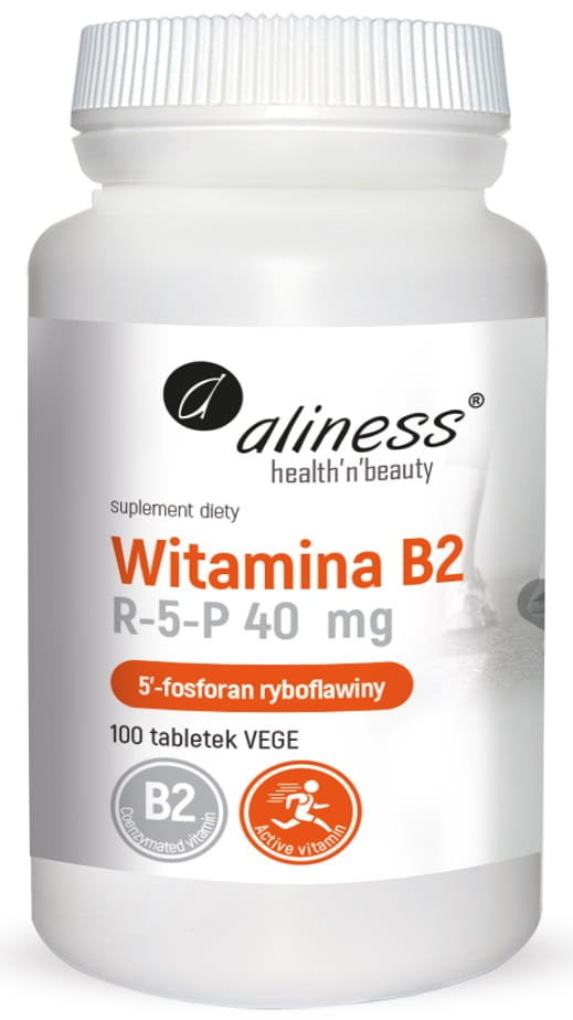 Suplement diety, Aliness, Witamina B2 R-5-P (ryboflawina) 40 mg x 100 ...