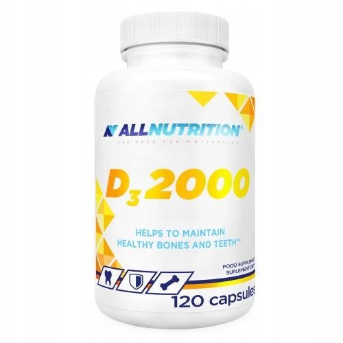 Suplement diety, Allnutrition, Vitamina D3 2000 + Olej Słonecznikowy Witamina D3, 120 Kaps ...