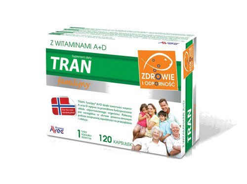 Suplement diety, Avec Pharma, Tran Familijny A+D, 120 kapsułek | Sklep ...
