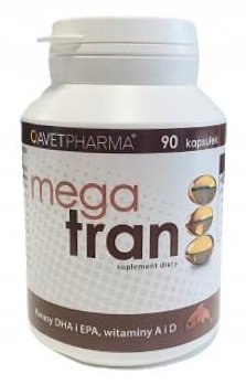 Suplement diety, Avet, Mega Tran Kwasy Omega Witamina A, 90 Kaps ...