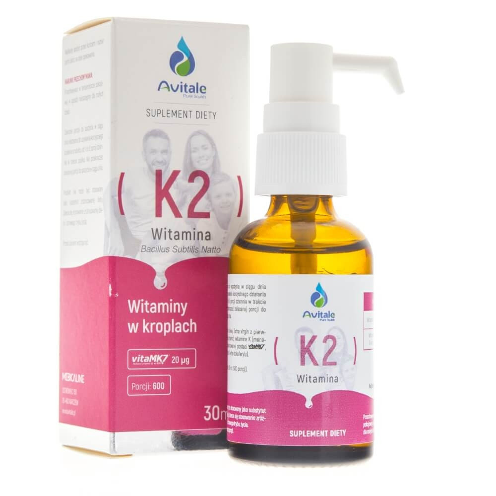 Suplement diety, Avitale, Witamina K2 25 µg w kroplach, 30 ml | Sklep EMPIK.COM