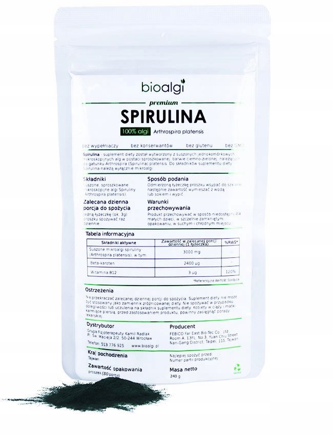 Suplement diety, Bioalgi, Spirulina proszek, 240g | Sklep EMPIK.COM