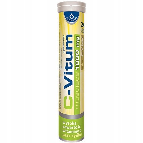 Suplement diety, C-vitum Plus Cynk 24 Tb Musujące Witamina C 1000mg ...