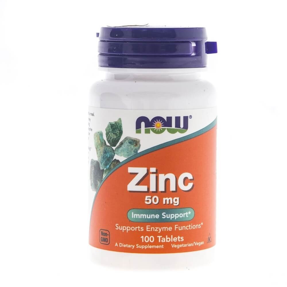 Suplement diety, Cynk NOW FOODS, 50 mg, 100 tabletek | Sklep EMPIK.COM