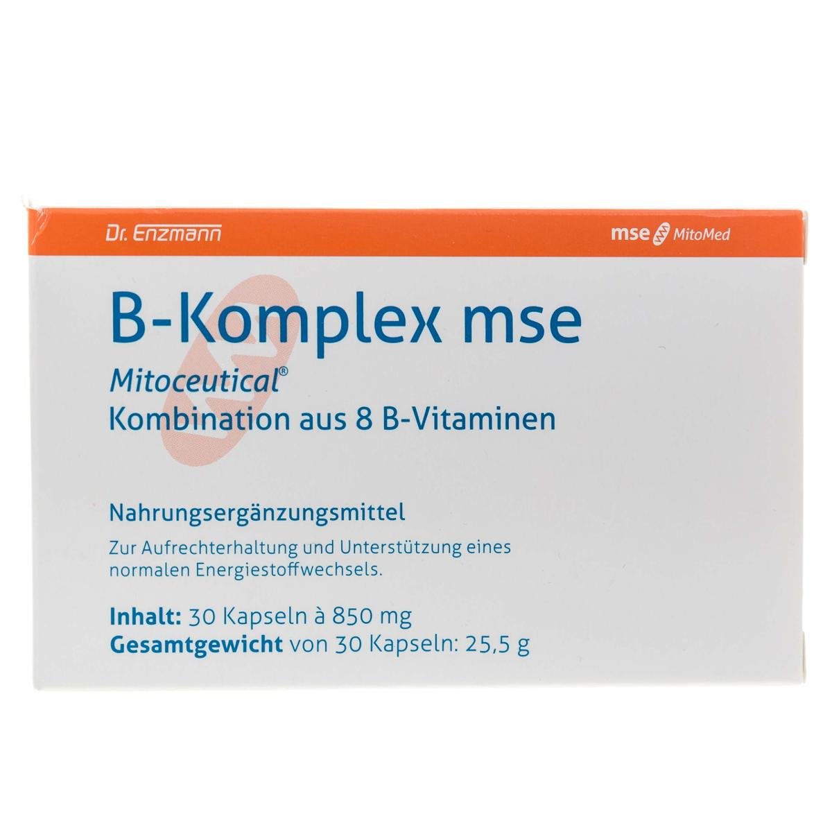 Suplement diety, Dr. Enzmann, B-Kompleks MSE, 30 kapsułek | Sklep EMPIK.COM