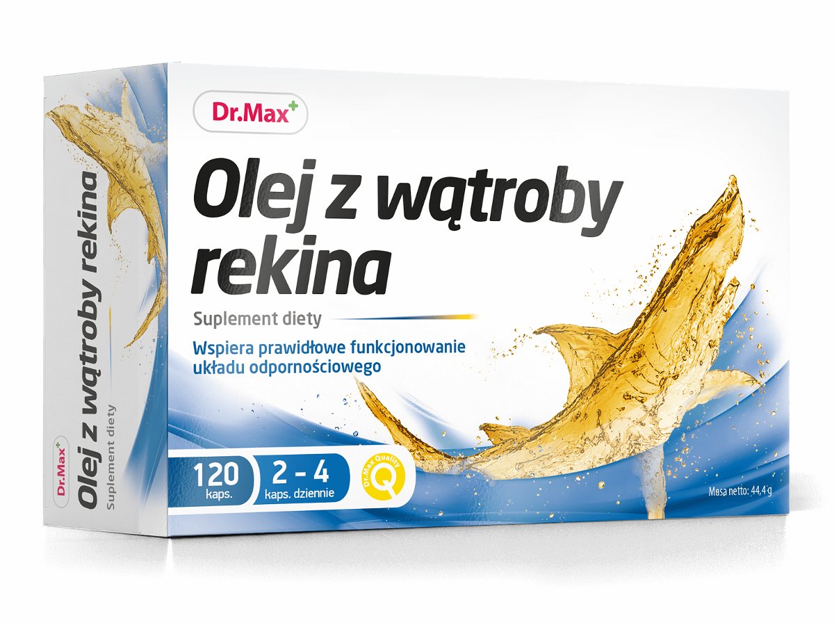Suplement diety, Dr.Max, suplement diety Olej z wątroby rekina, 120 ...