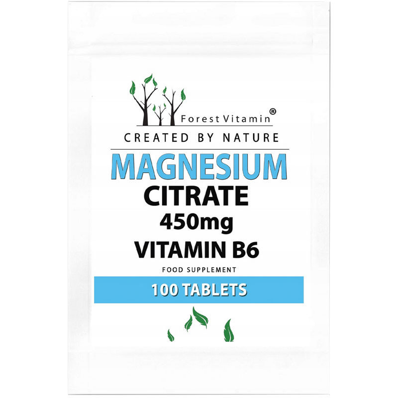 Suplement diety, Forest Vitamin, Magnesium Citrate 450mg Vitamin B6 ...