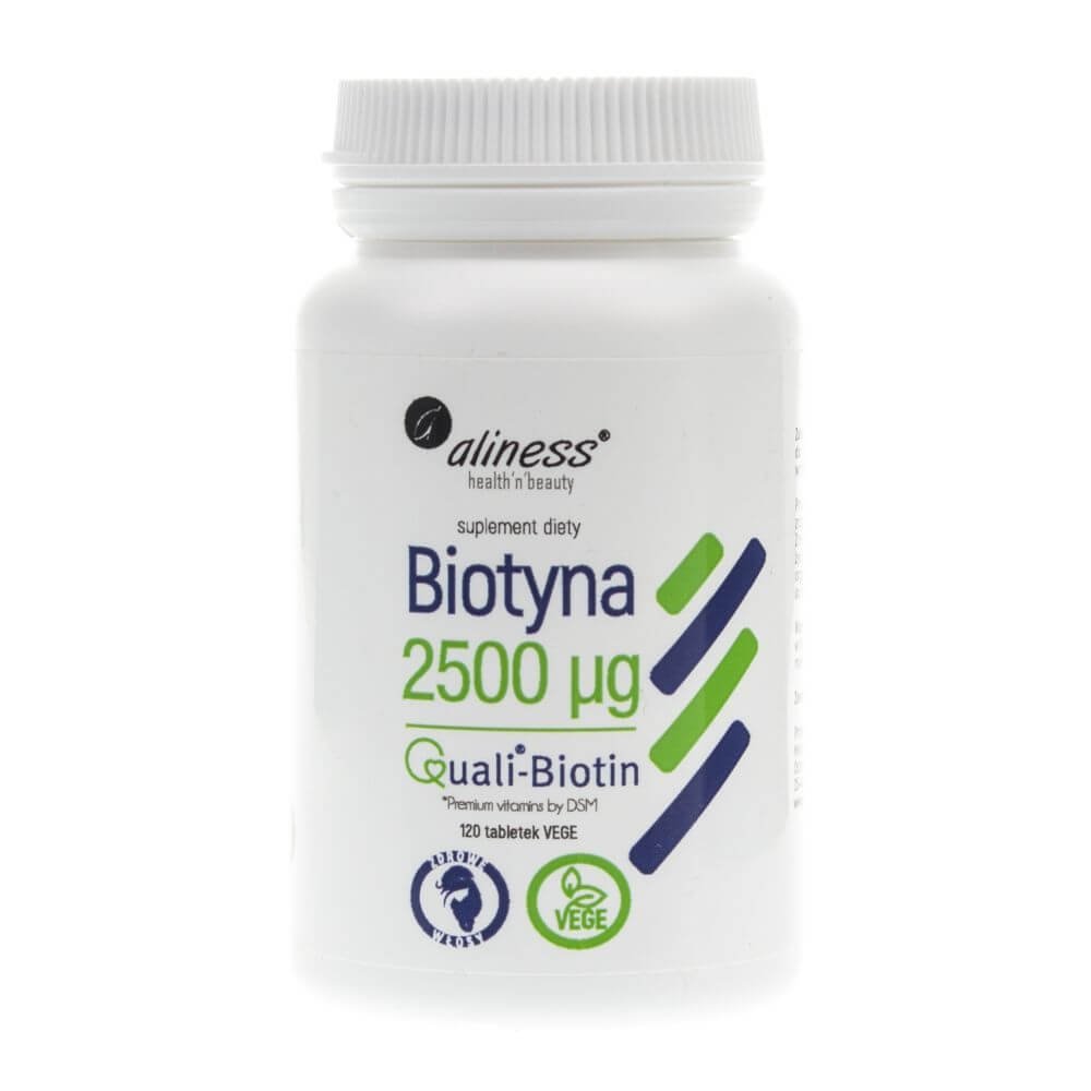 Suplement diety, MedicaLine, Aliness Biotyna 2500 mcg QualiBiotin®, 120 ...