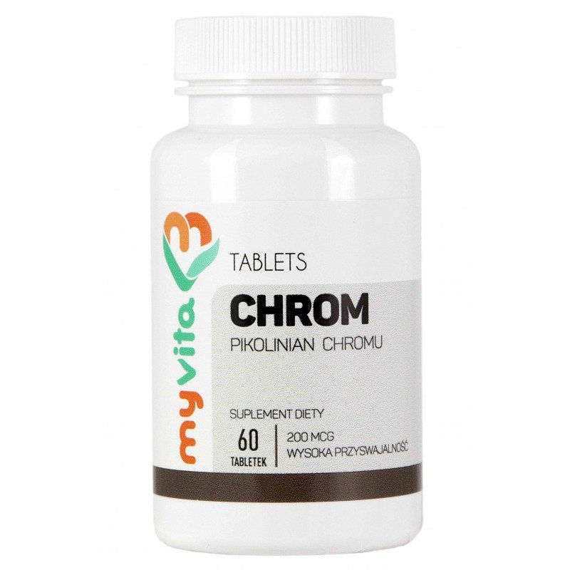 Suplement diety, MyVita Chrom 200mcg, 60tabl. - pikolinian chromu ...