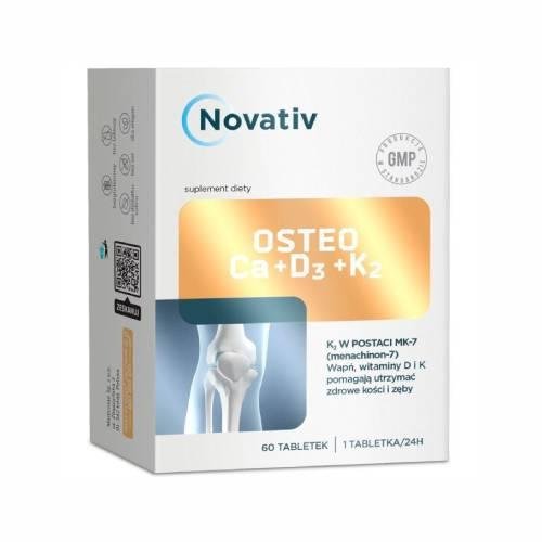 Suplement diety, Novativ Osteo Ca+D3+K2, 60tabl. | Sklep EMPIK.COM