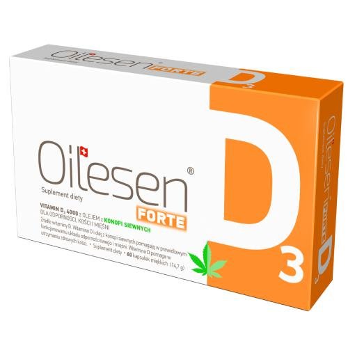 Suplement diety, Oilesen Forte D3 4000, 60kaps. | Sklep EMPIK.COM