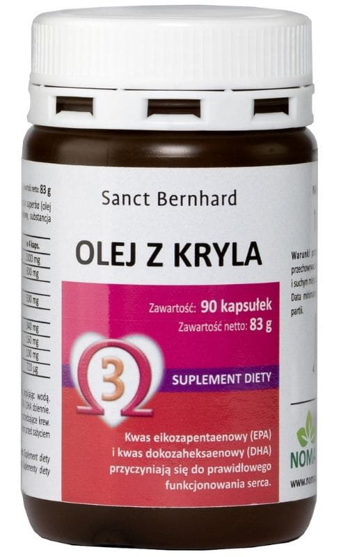 Suplement diety, Olej z kryla 90 kapsułek Sanct Bernhard | Sklep EMPIK.COM