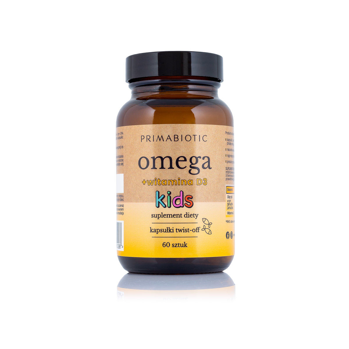 Suplement diety, Omega KIDS + witamina D3 kapsułki twist-off (60 szt ...