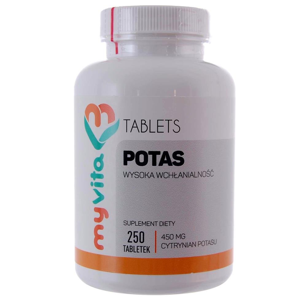 Suplement diety, Potas Cytrynian Potasu 250 Tabletek MyVita | Sklep ...